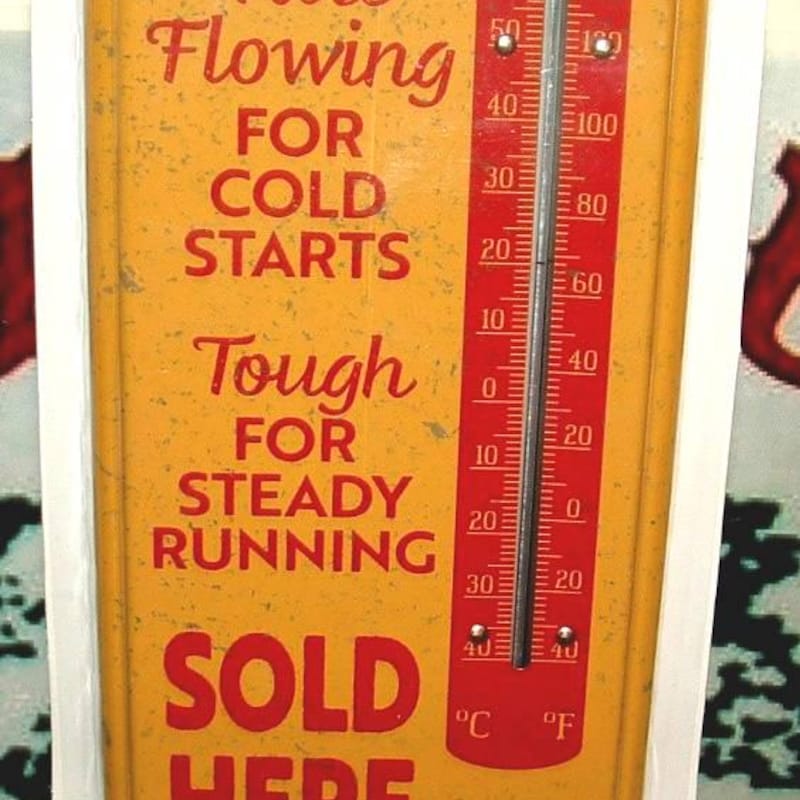 Antique Sign Thermometer - Etsy