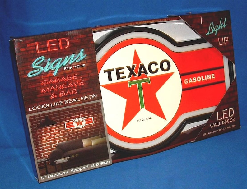 Texaco Motor Oil LED Sign, Green Neon Style Light - Etsy