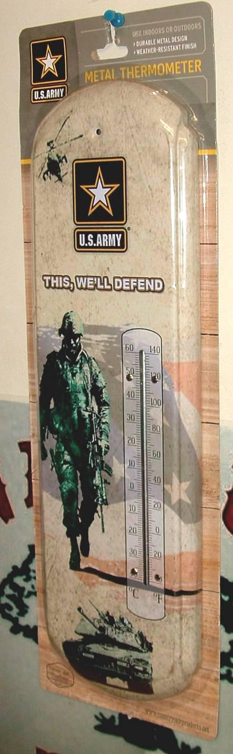 US Army Thermometer: Vintage Style Indoor Outdoor Metal - Etsy