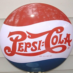 Pepsi Cola Double Dot 16 Inch Metal Dome Advertising Indoor Outdoor ...