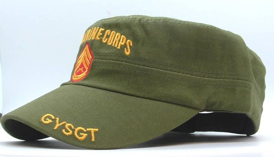 USMC Semper Fi GYSGT Gunny Sergeant Olive Drab Cadet/patrol Adjustable ...