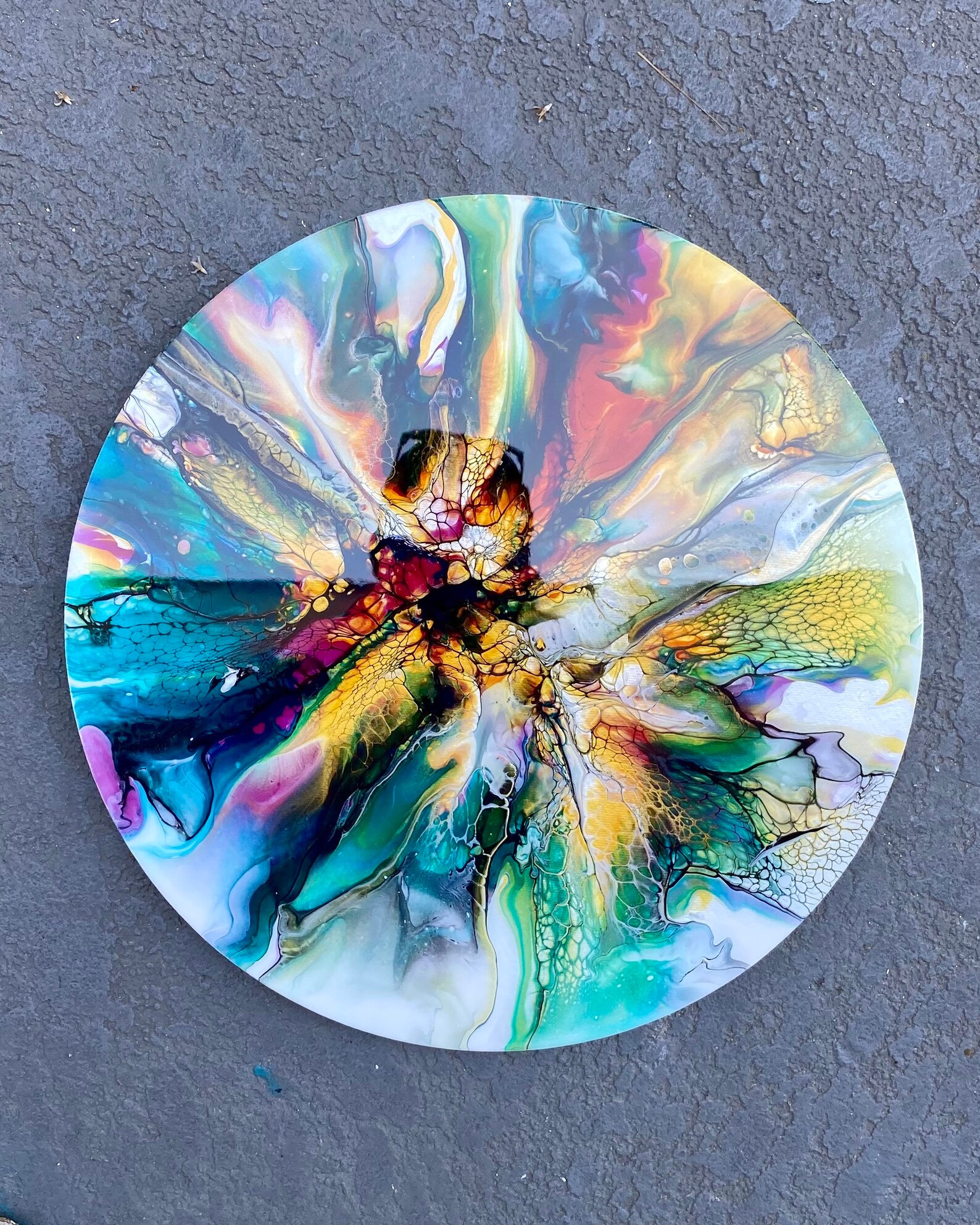 Earth Resin Acrylic Abstract Art on Canvas. Original Fluid Artwork. - Etsy