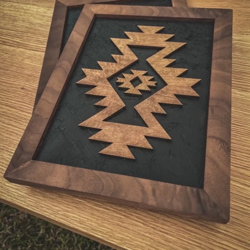 Aztec Wood Wall Art - Etsy