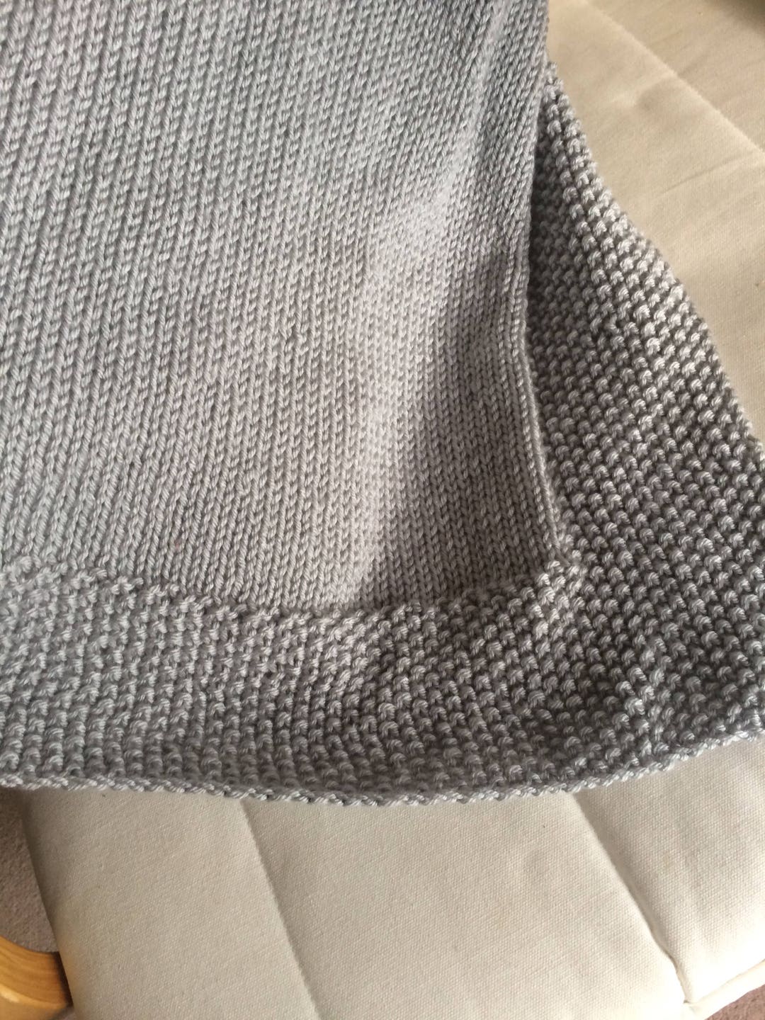 Aran Wool Moss Stitch Border Throw Knitting Pattern - Moss Stitch ...