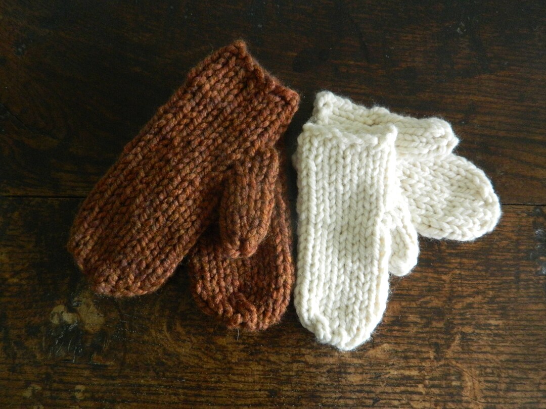 Super Chunky Mitten Knitting Pattern - Hand Made Mitten Pattern - Vegan ...