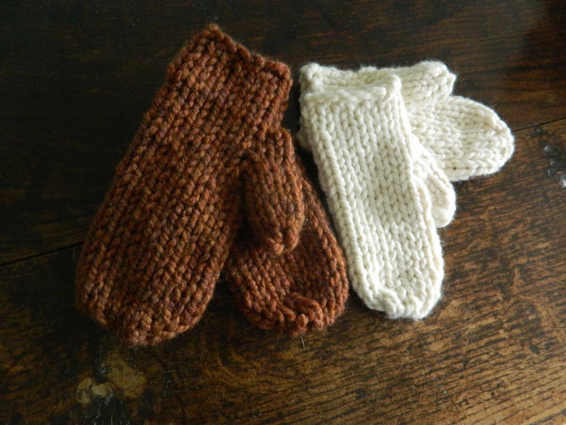 Super Chunky Mitten Knitting Pattern - Hand Made Mitten Pattern - Vegan ...