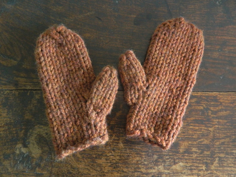 Super Chunky Mitten Knitting Pattern - Hand Made Mitten Pattern - Vegan ...