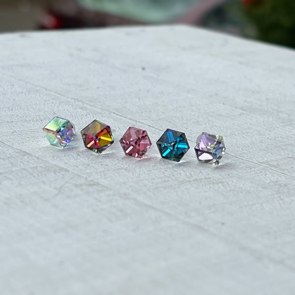 Cube Stud Earrings - Etsy