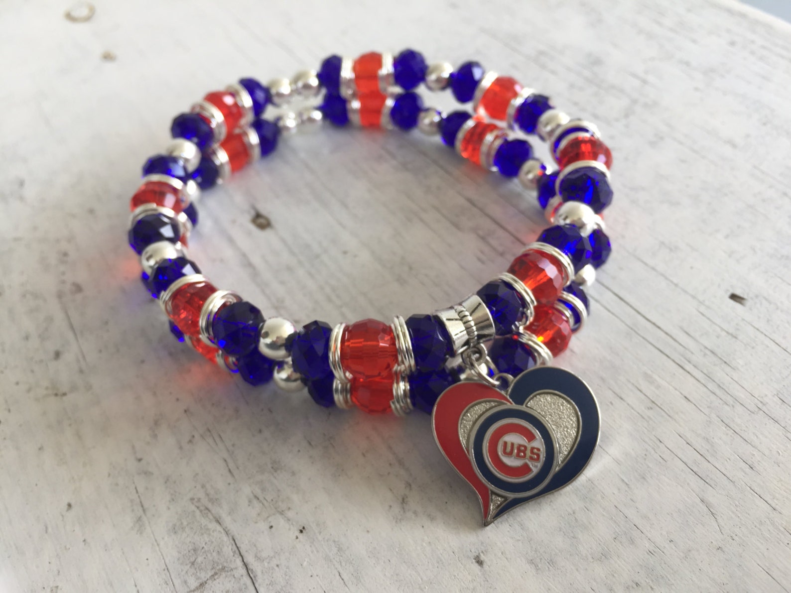 Chicago Cubs Inspired Sports Bracelet Baseball Bracelet - Etsy