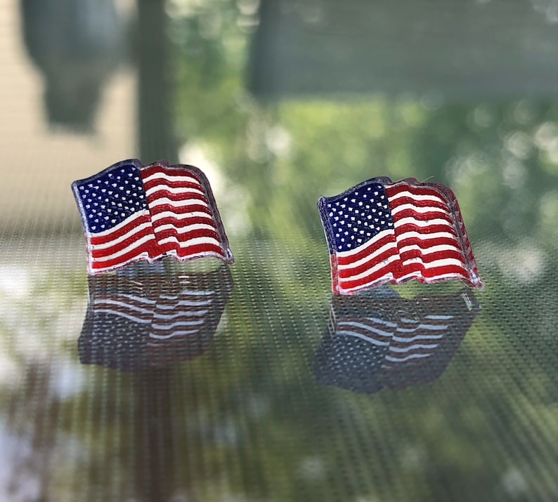 American Flag Earrings Flag Earrings USA Flag Earrings Flag - Etsy