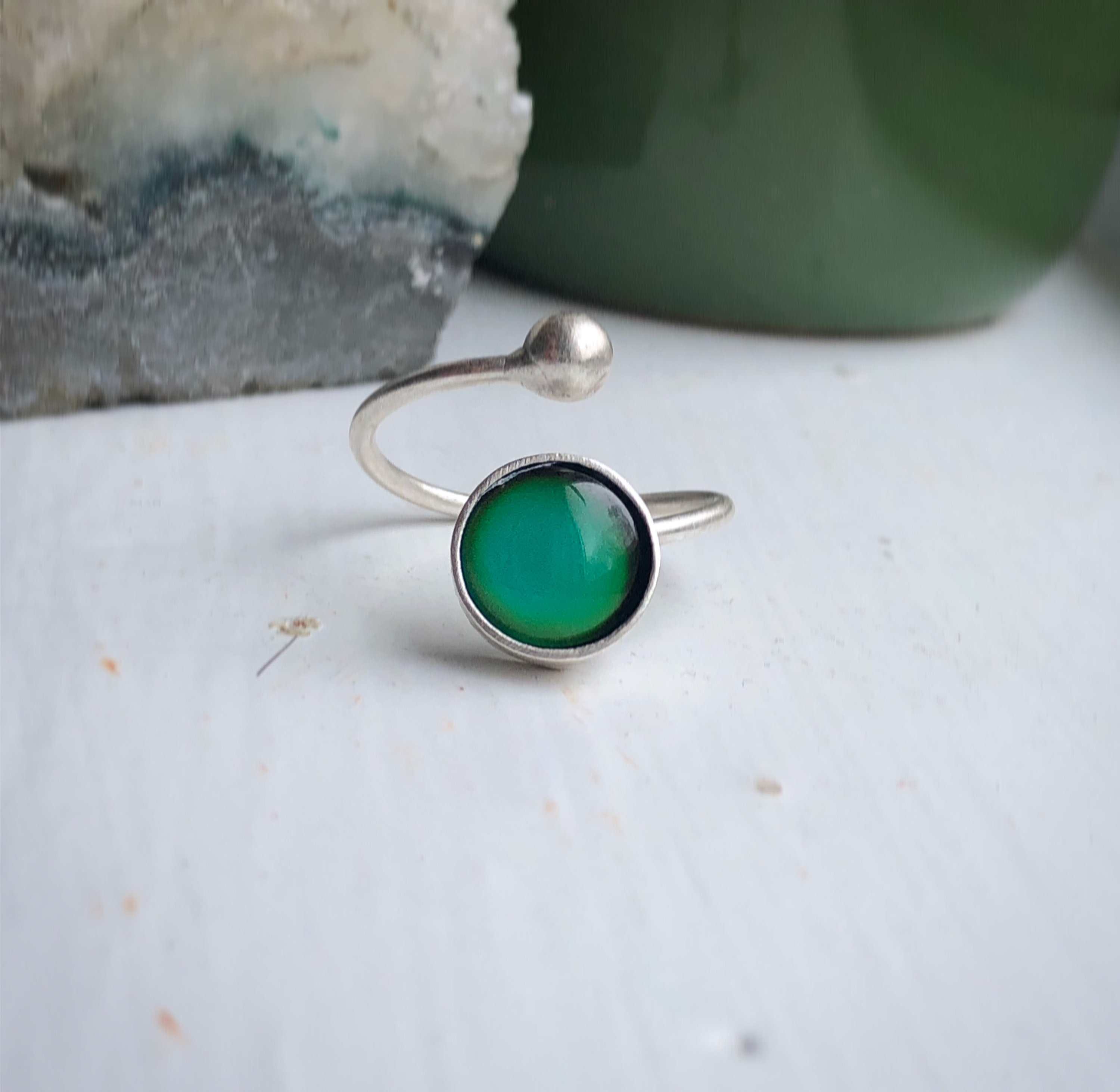 Mood Ring Silver Mood Ring Mood Jewelry Color Changing | Etsy