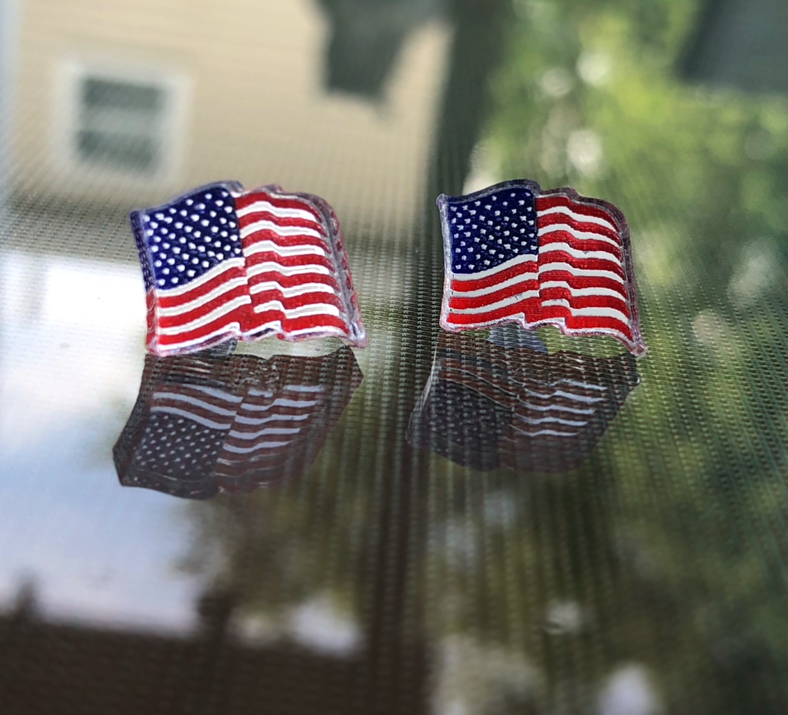American Flag Earrings Flag Earrings USA Flag Earrings Flag - Etsy