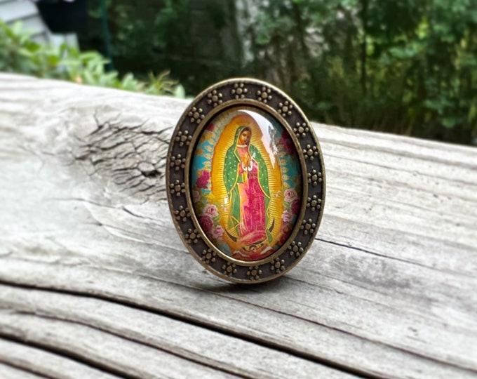 Our Lady of Guadalupe Ring, Mother Mary Ring, Catholic Gift, Christian ...
