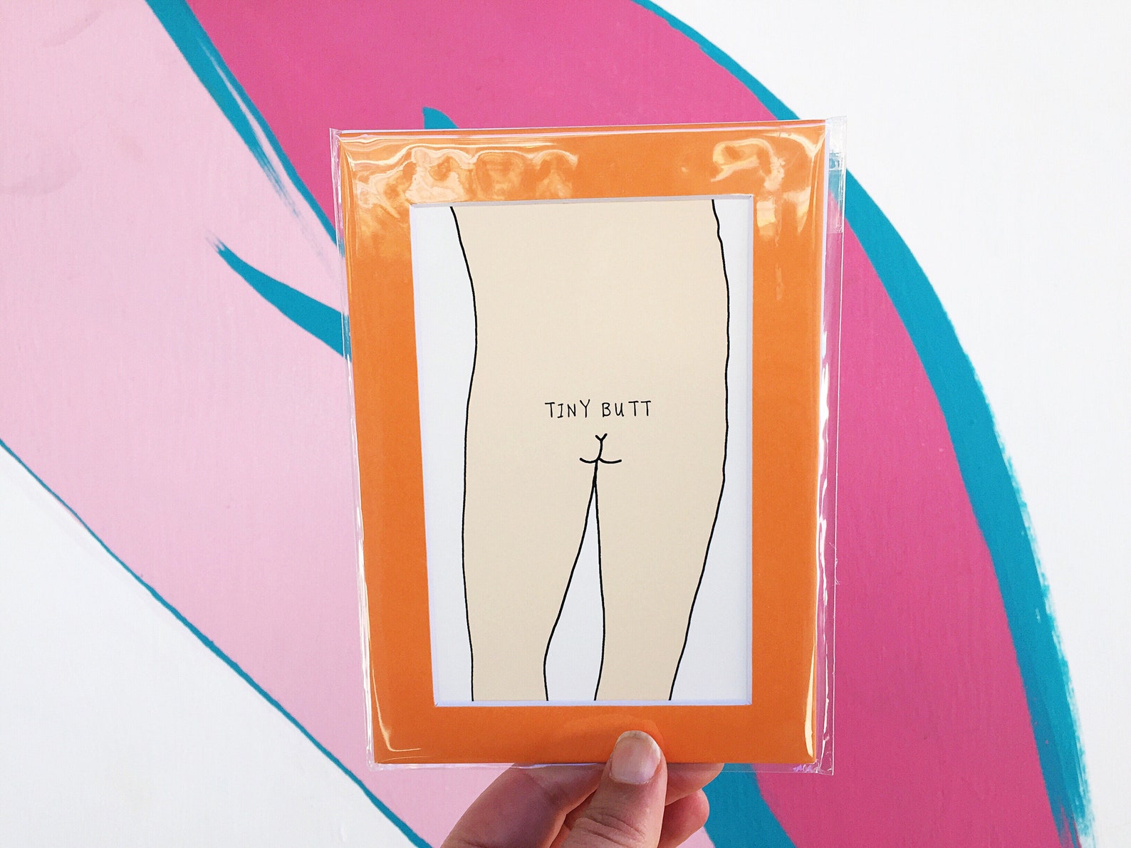 Tiny Butt Color Matted Print Skin Tone Lighter Butts Funny Butt 7457