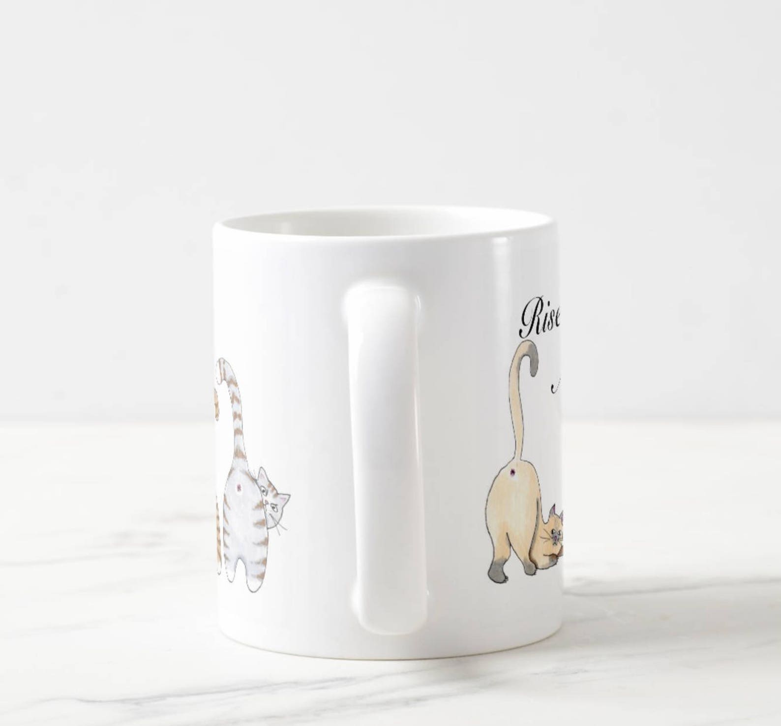 Cat Butt Mug / Rise and Shine Asshole Mug / Cat Butthole Gift | Etsy