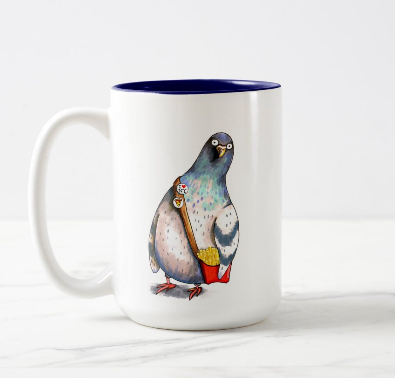 Funny Pigeon Mug New York City Pigeon Art City Pigeon Mug - Etsy
