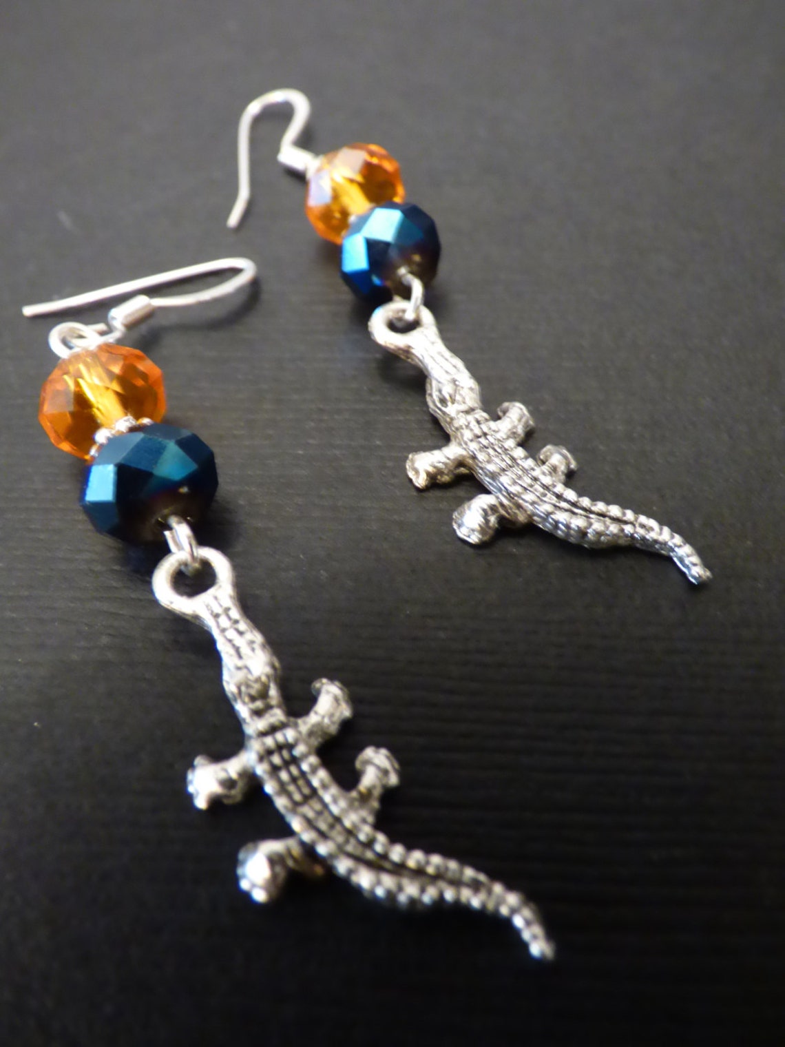 UF Florida Silver Gators With Orange and Blue Crystal Accents - Etsy