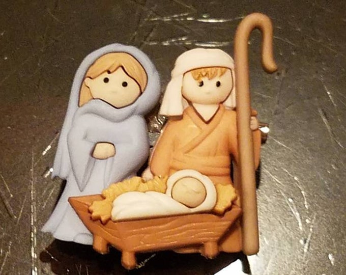 Nativity Pin - Etsy