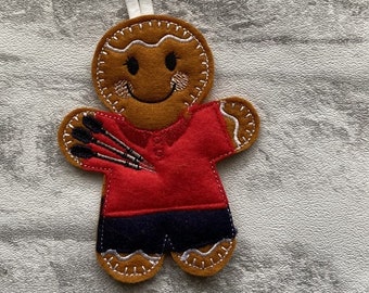 Dart Player Gingerbread Man, Darts Gift, Christmas Tree Decoration ...