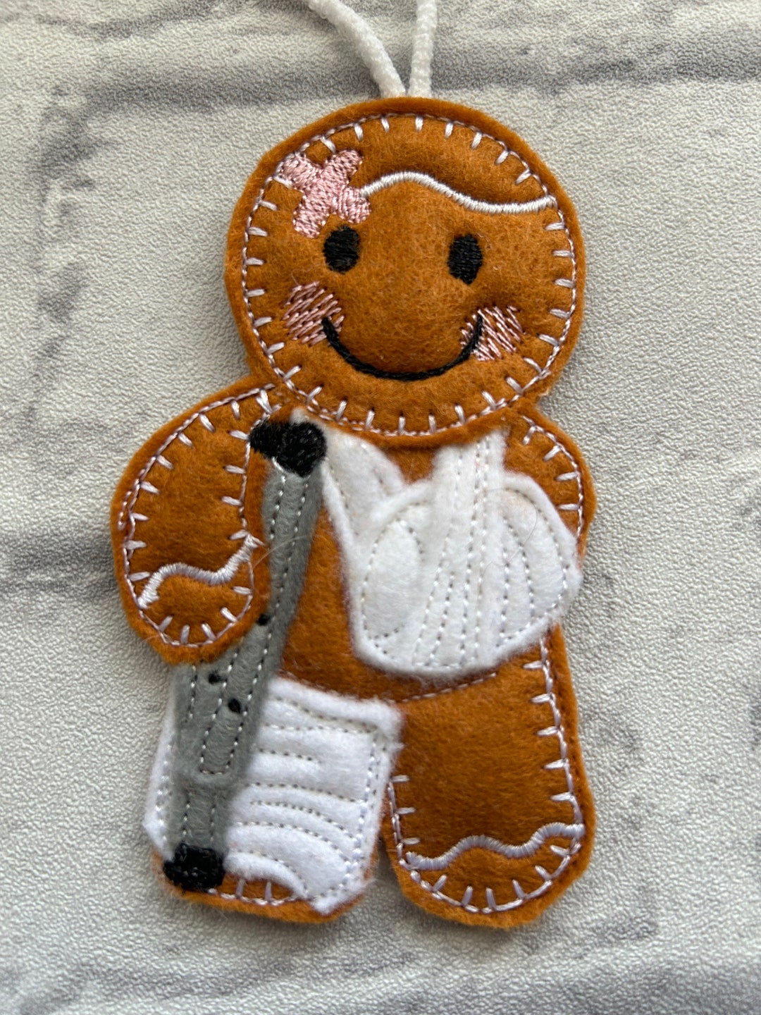 Broken Leg and Arm | Clumsy | Crutches| Sling | Gingerbread Hanging ...