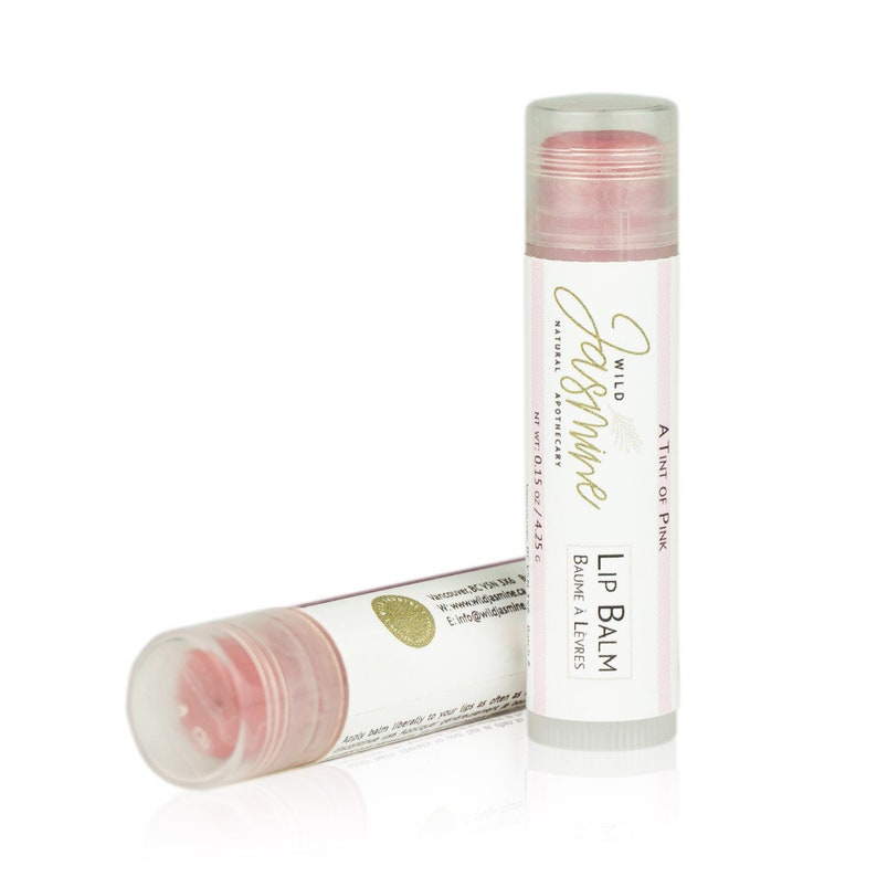 PINK LIP BALM: Natural Lip Balm Tinted Pink Lip Balm Beeswax - Etsy