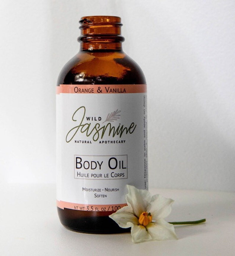 VANILLA BODY OIL Massage Oil Orange Vanilla Bath Oil - Etsy