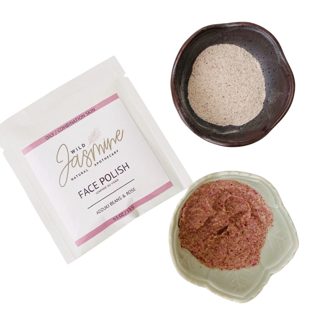 NATURAL FACE POLISH Refill Adzuki Beans Rose Powder Cleanser, Face ...