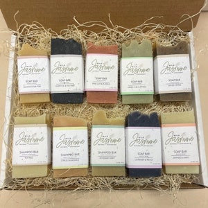 MINI SOAP Set of 10- Sample Soap & Shampoo Bars- Travel Soap, Guest ...