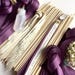 100 Personalized Ribbon Wand Send off Amethyst Purple and Ivory With ...