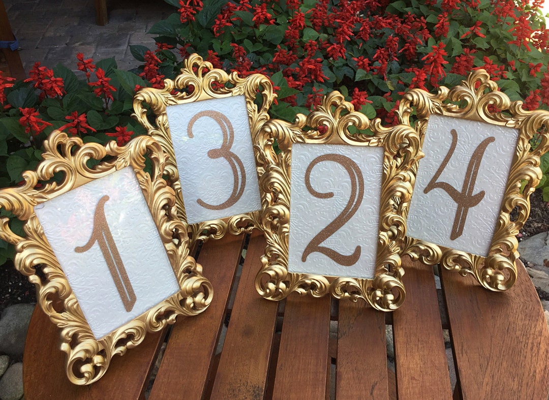 Set of 10 Table Number Frames 4 X 6 Gold Wedding Frames Ornate - Etsy ...