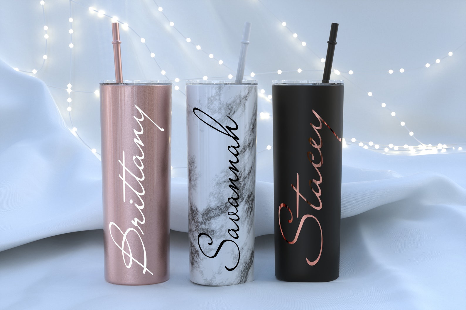 Personalized Bridesmaid Tumbler Custom Cups With Straws - Etsy