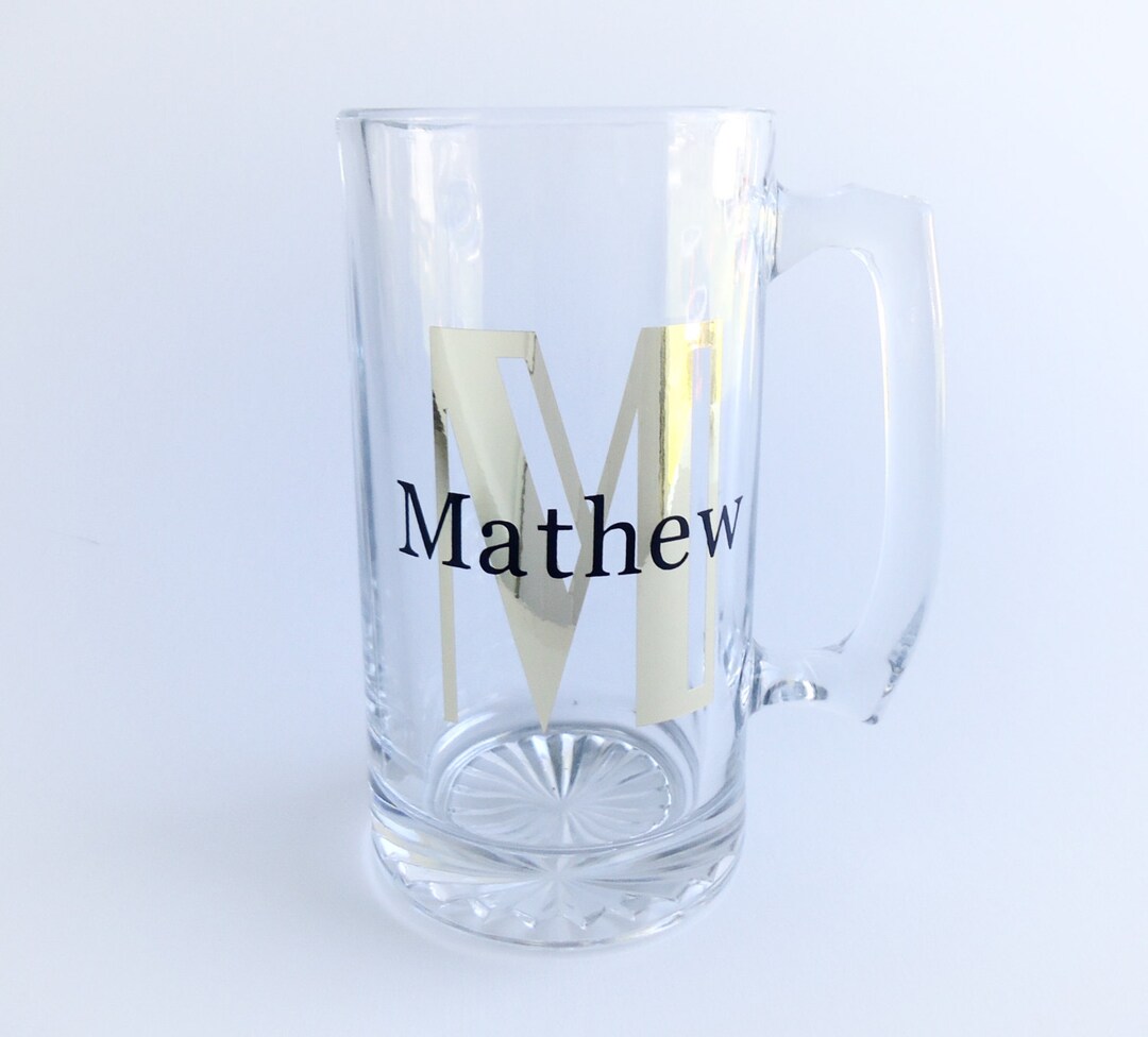 5 Groomsman Monogram Beer Mugs Personalized Bridal Party Gifts - Etsy