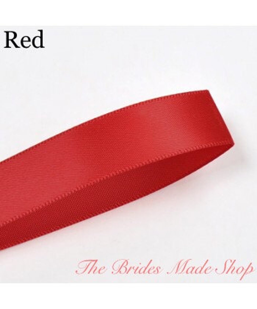 Red Ribbon Double Sided Satin Ribbon 100 Yards - Etsy