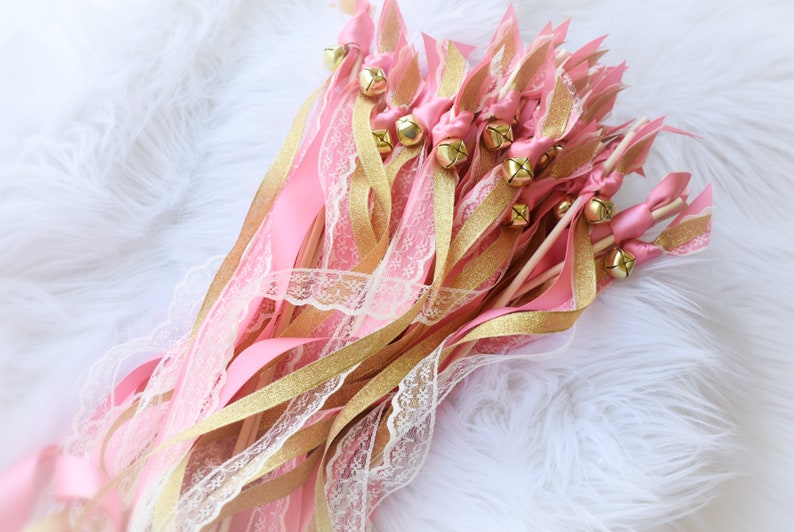 125 Ribbon Wands Send off Ideas Ceremony Exit Wedding Ribbon Favors ...