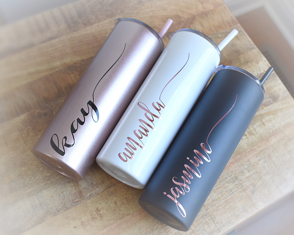 Personalized Bridesmaid Tumbler Custom Cups With Straws - Etsy