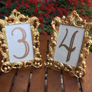 Set of 10 Table Number Frames 4 X 6 Gold Wedding Frames Ornate - Etsy ...