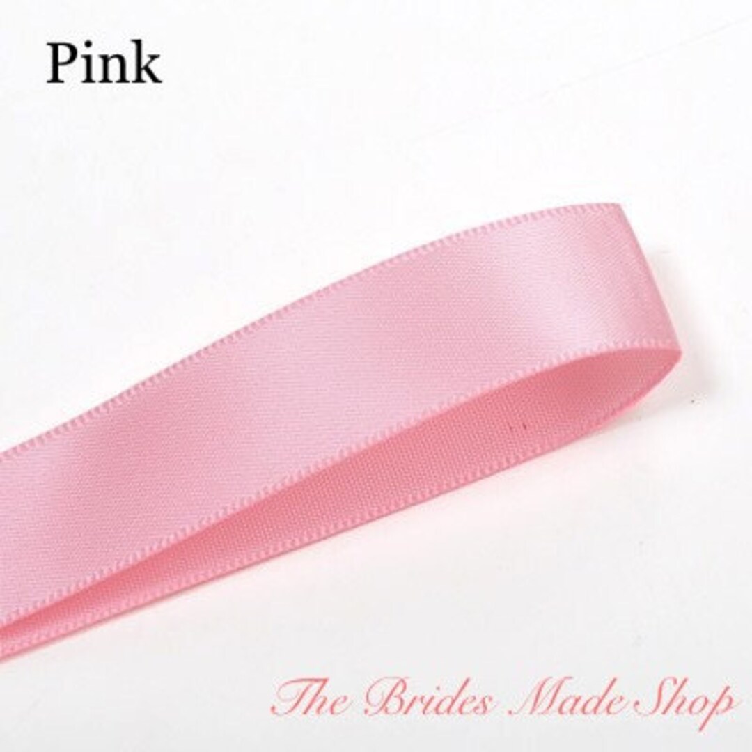 Pink Ribbon Double Sided Satin Ribbon 100 Yards - Etsy