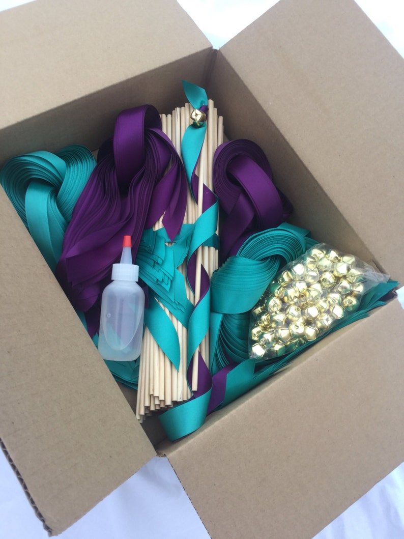 125 DIY Wedding Wand Kit Your Choice of Ribbon Color - Etsy