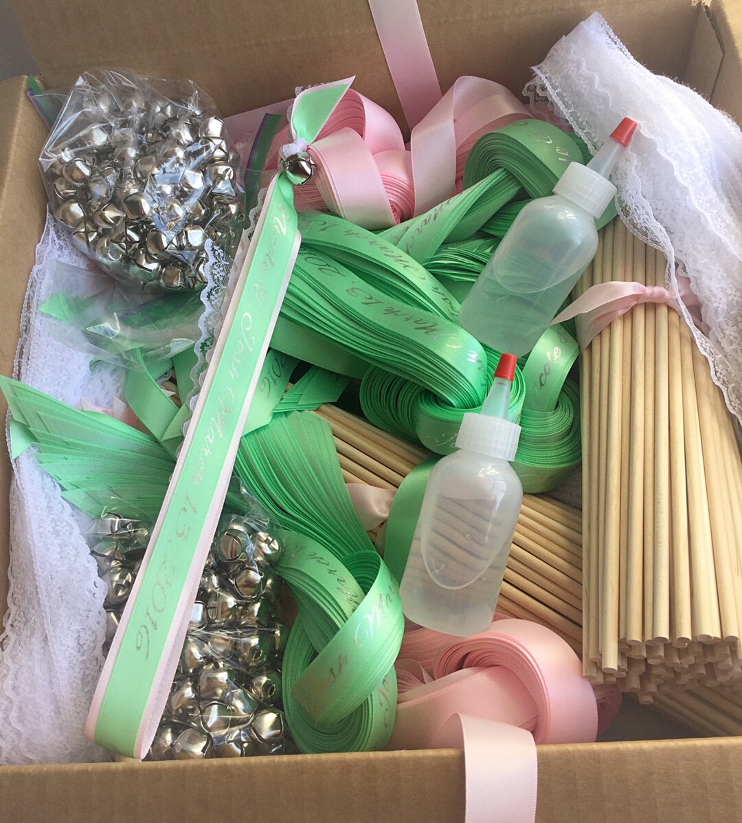 125 DIY Personalized Wedding Wand Kit Your Choice of Ribbon Color - Etsy
