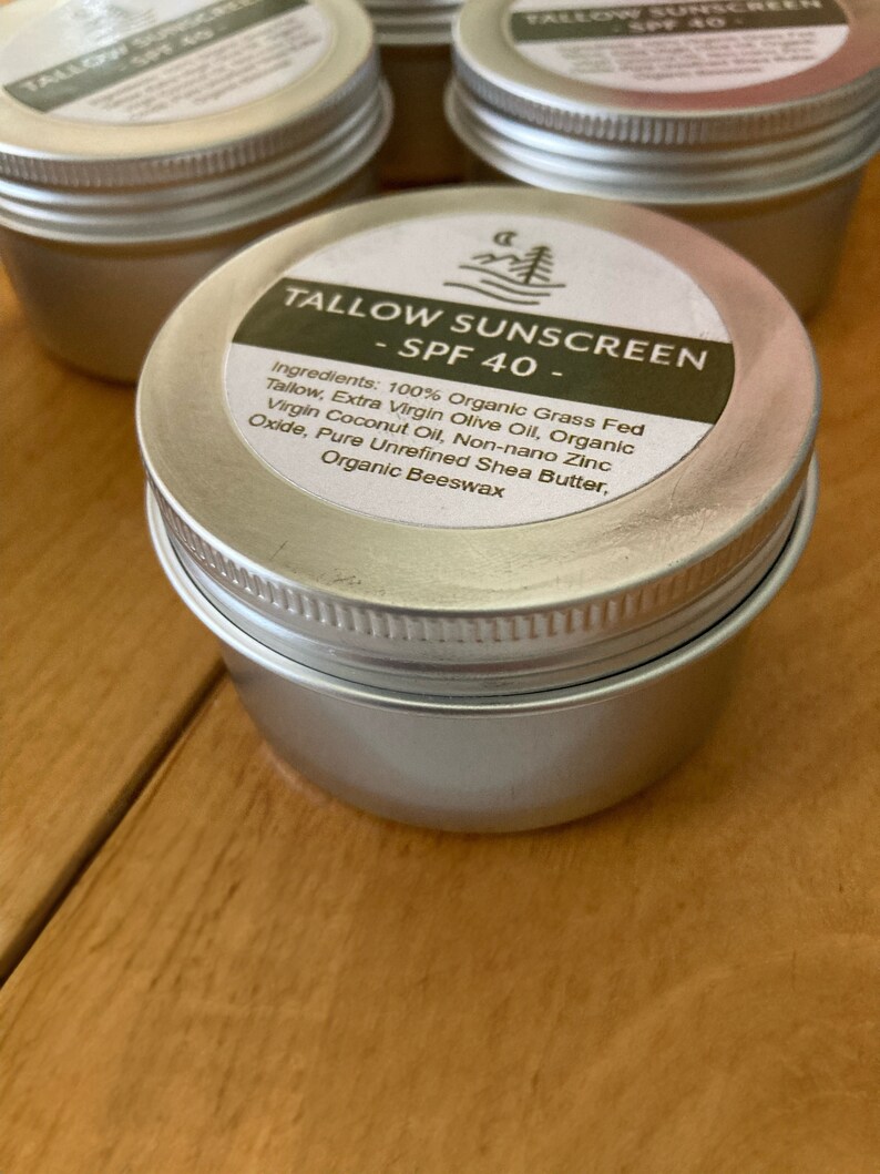 Tallow Mineral Sunscreen 100% Organic Grass Fed Tallow - Etsy