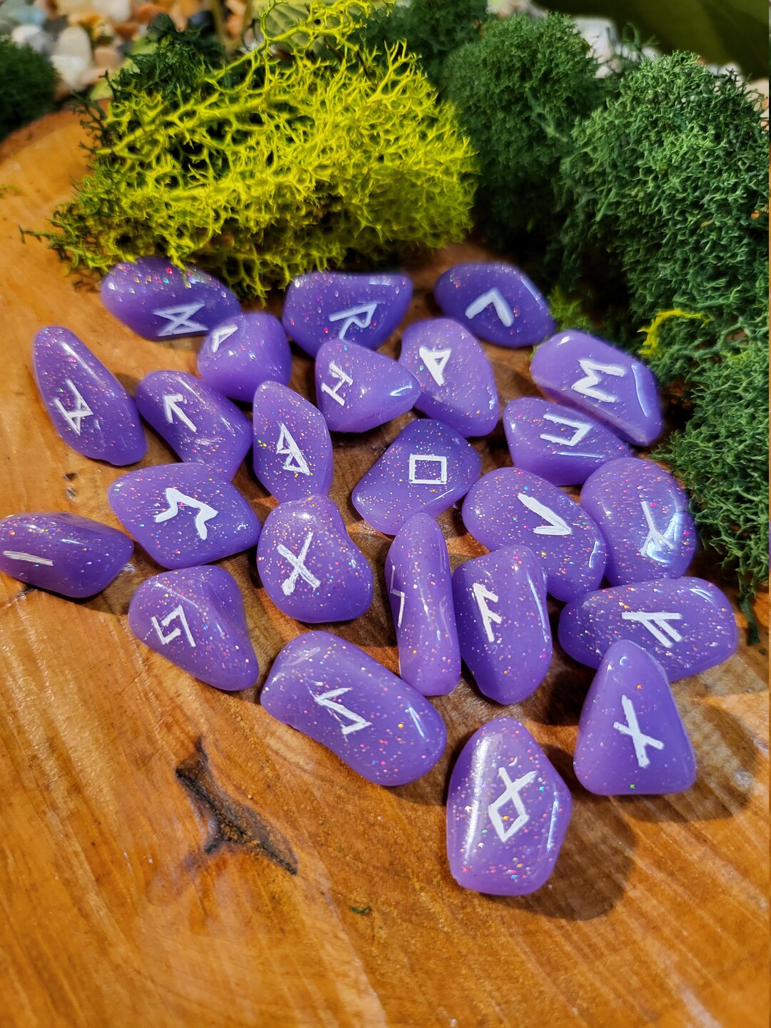 Pastel Purple Norse / Elder Futhark Runes, Set of 24 - Etsy