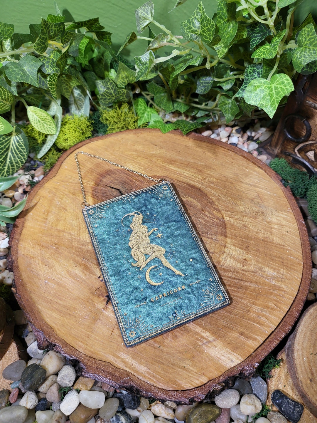 Capricorn Blue and Gold Wall Hanging - Etsy