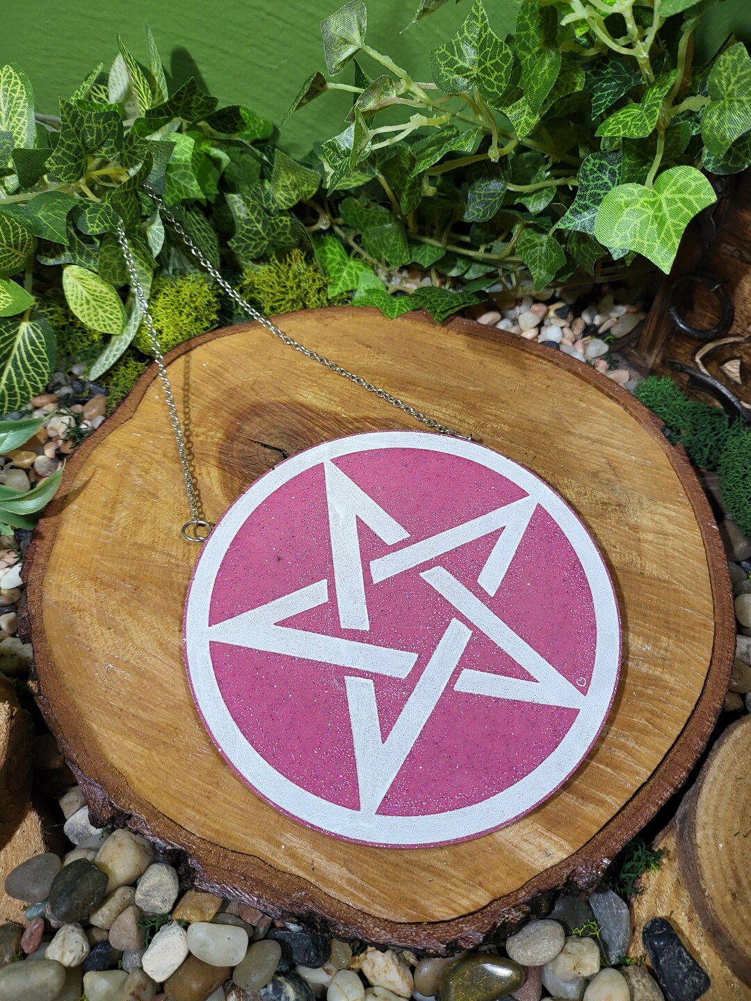 Pink and White Pentagram Wall Hanging - Etsy