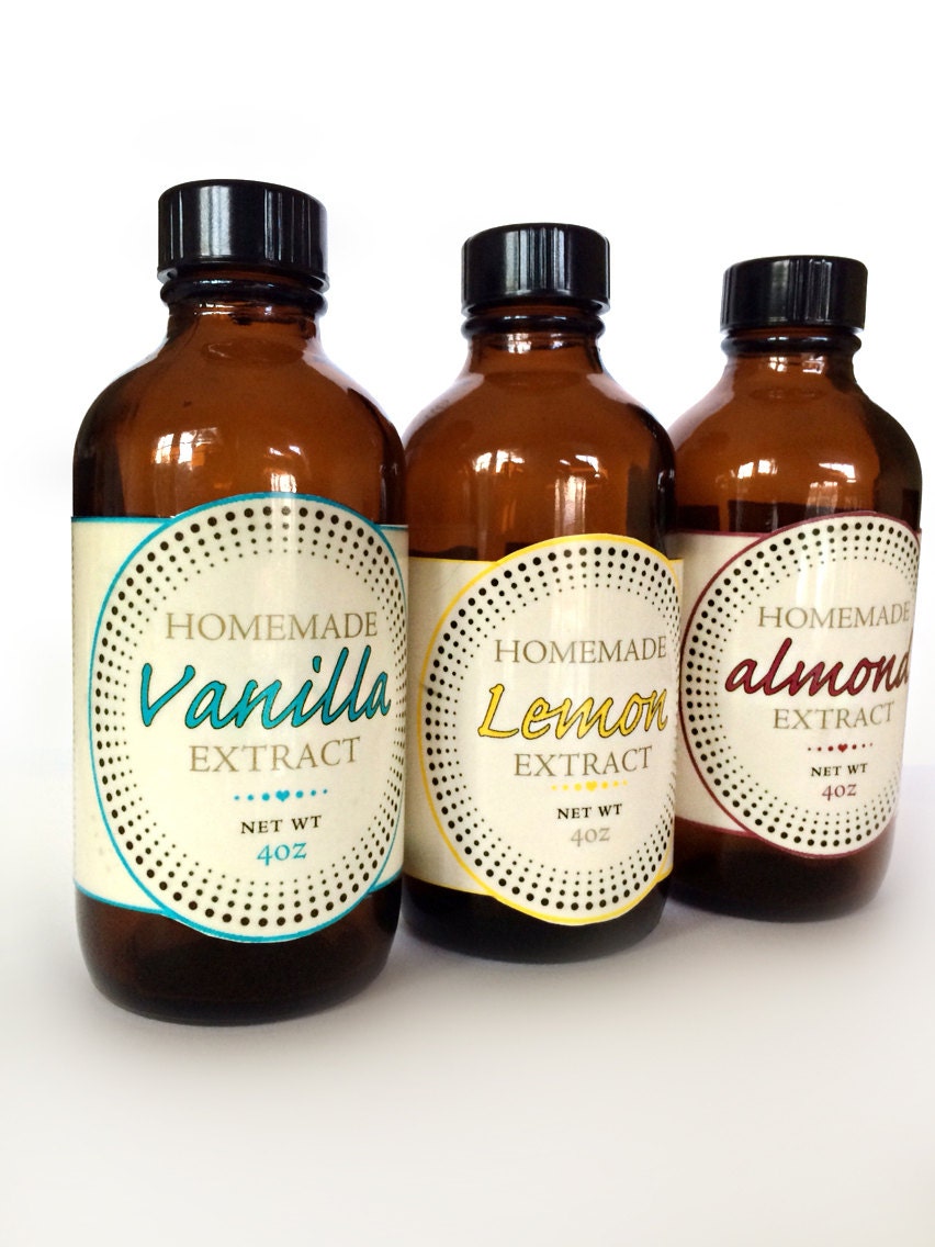 Cute 4oz LEMON Extract Label - Instant Download - Digital File ONLY ...