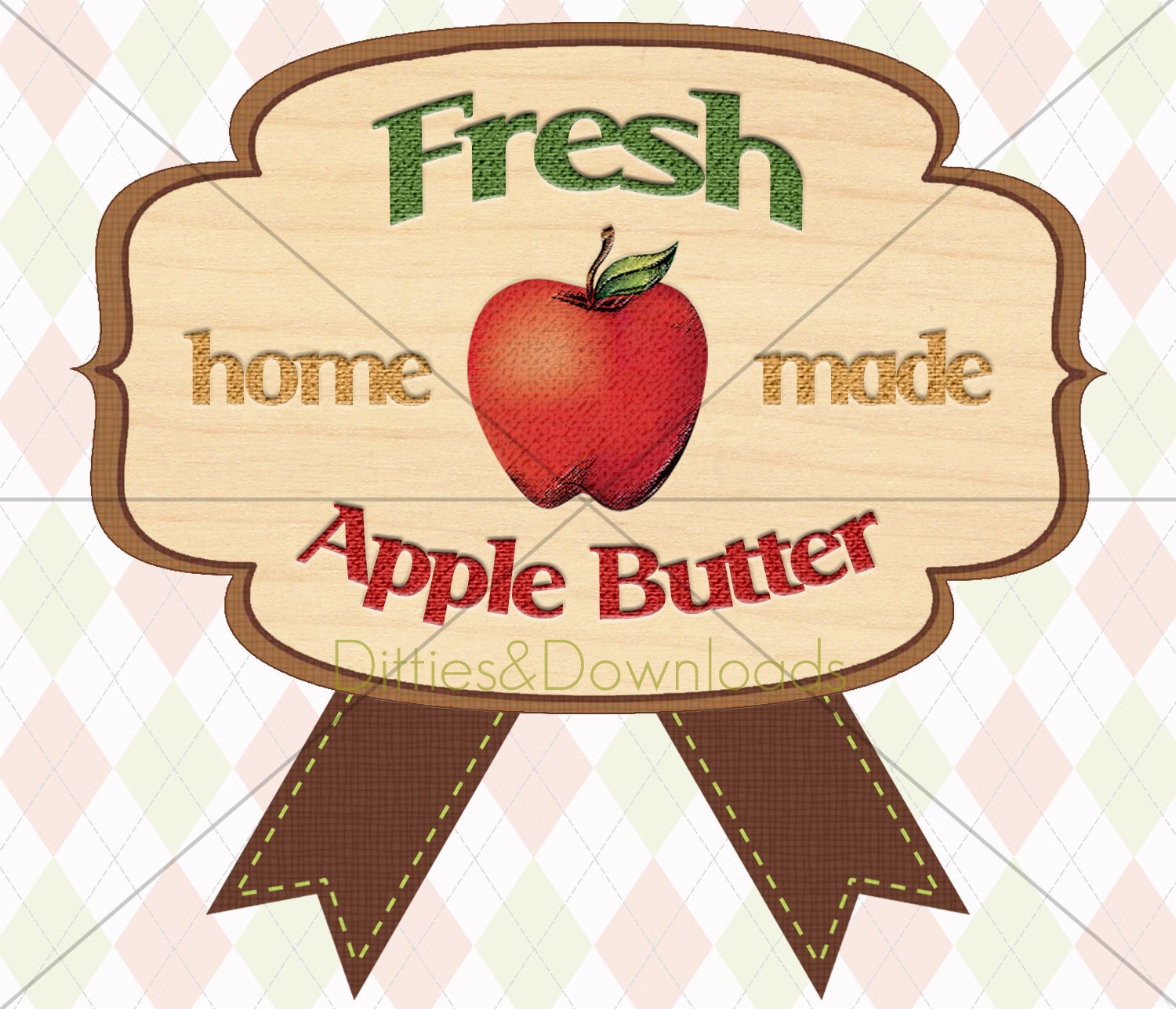 Cute Apple Butter Labels - Instant Download - Digital File ONLY ...