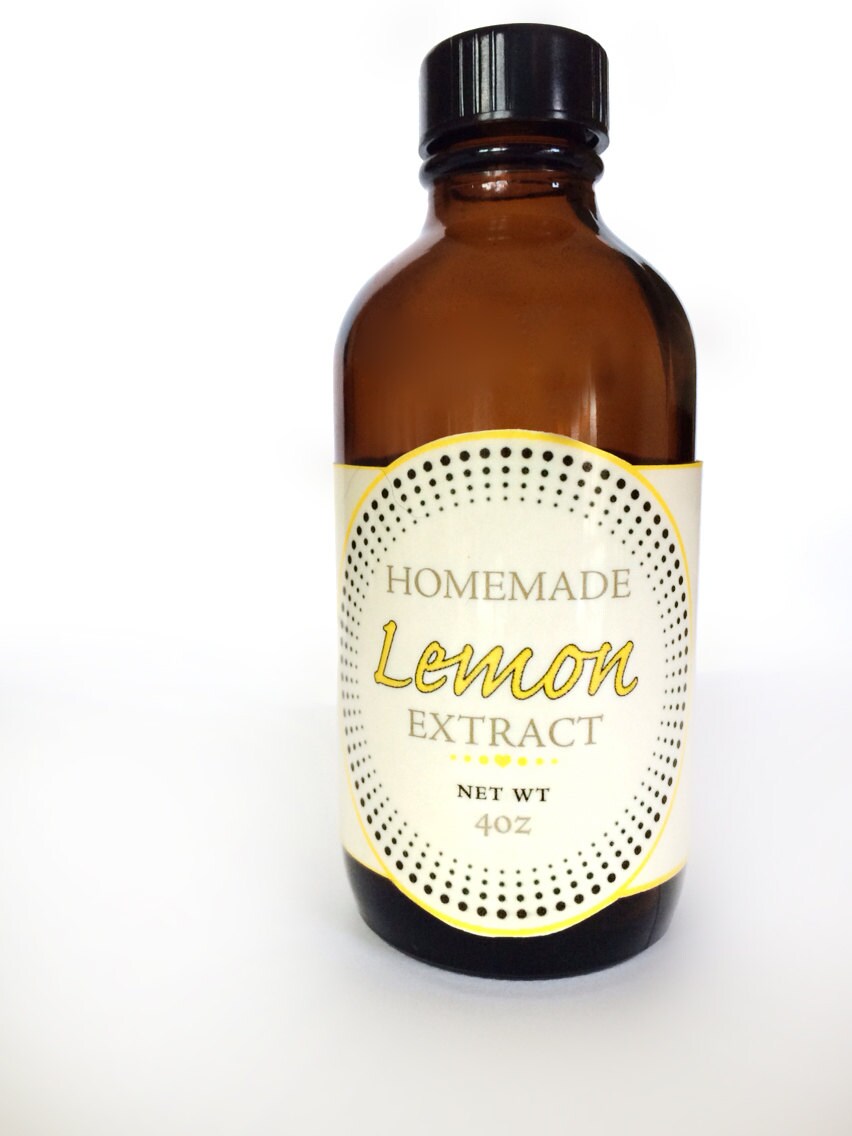 Cute 4oz LEMON Extract Label - Instant Download - Digital File ONLY ...