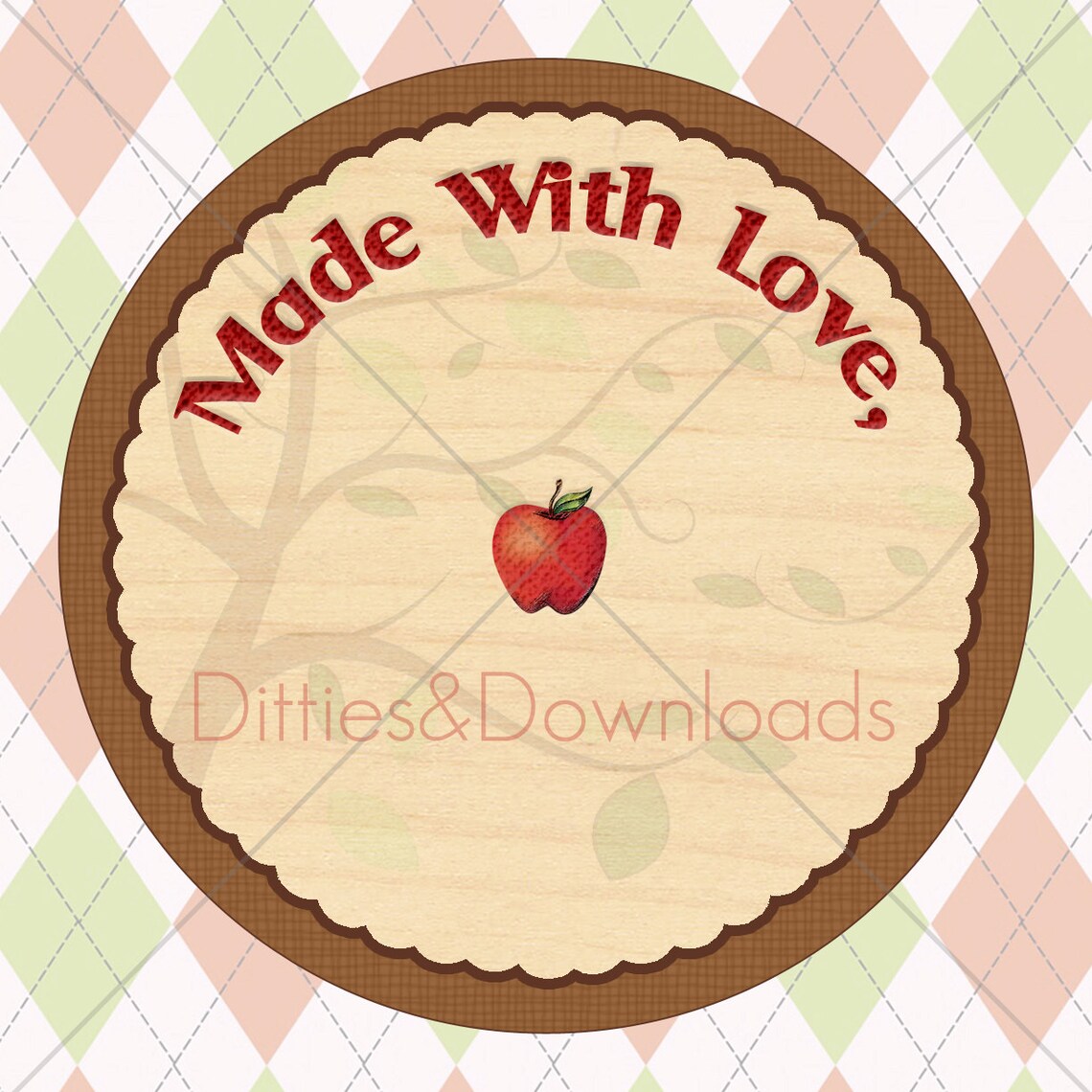 Cute Apple Butter Labels - Instant Download - Digital File ONLY ...