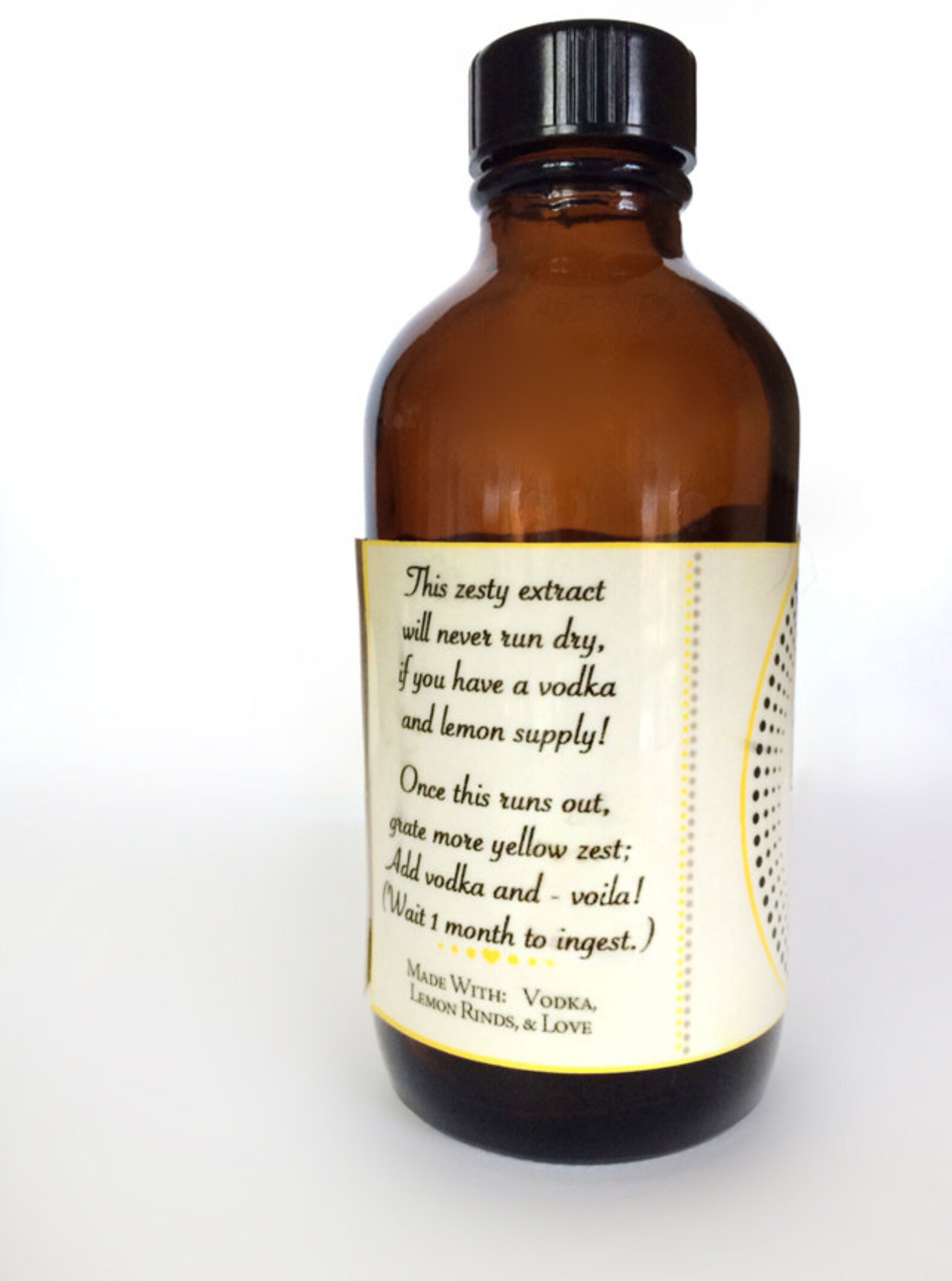 Cute 4oz LEMON Extract Label - Instant Download - Digital File ONLY ...