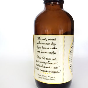 Cute 4oz LEMON Extract Label - Instant Download - Digital File ONLY ...