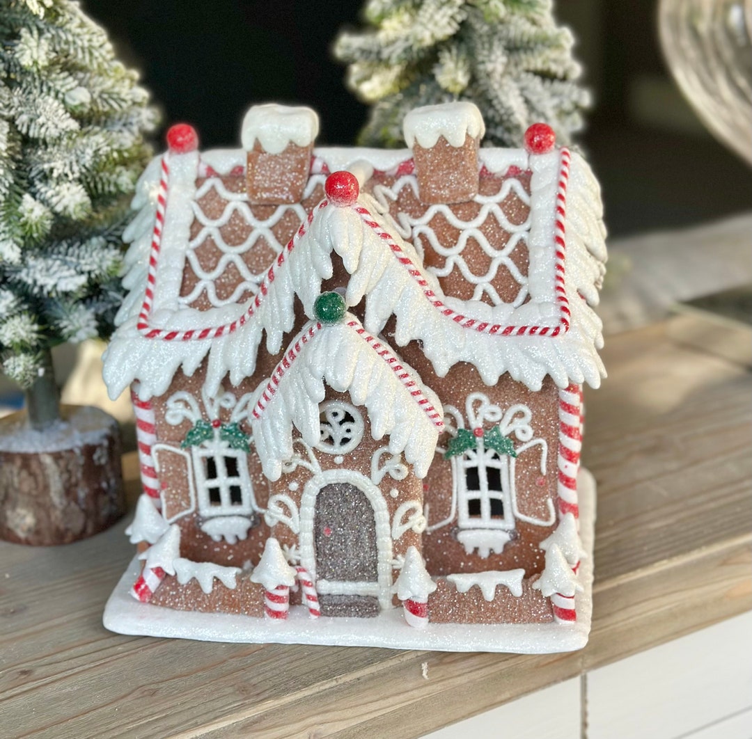 Gingerbread House With LED Lighting - Etsy UK